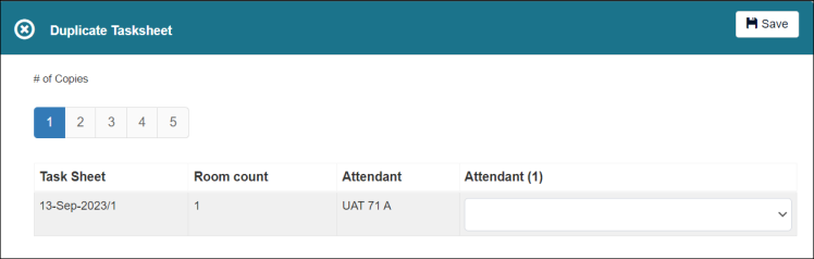 Duplicate Task Sheet pane