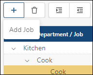 Adding a division, department, or job in the Master Labor Structure screen
