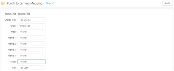 Punch to Earning Mapping